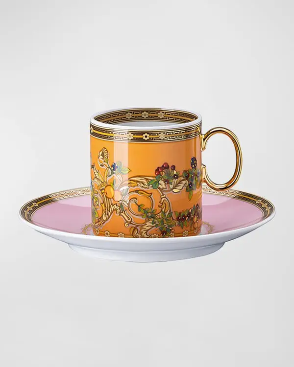Versace Butterfly Garden Modern Teacup & Saucer Set - Multi