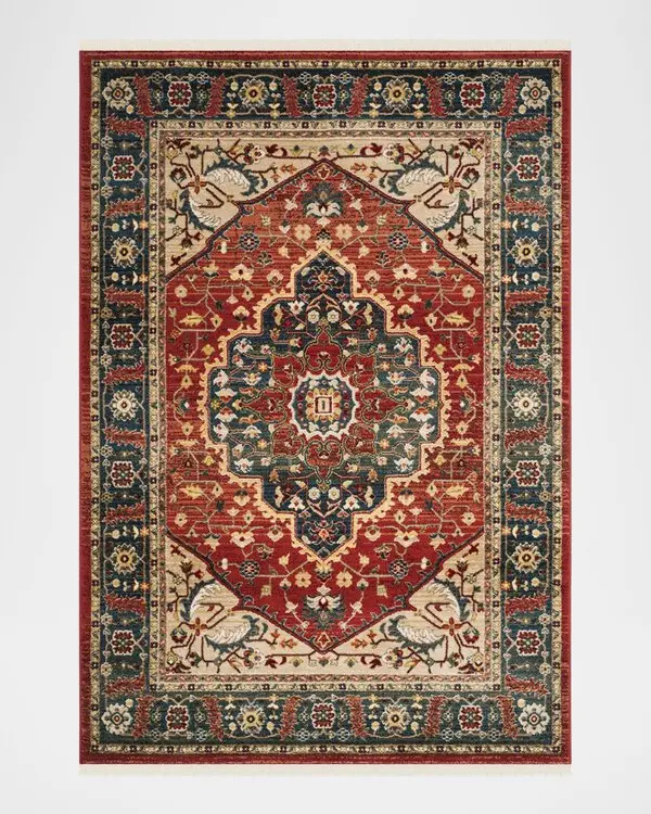 Ralph Lauren Chloe Power-loomed Rug, 8' X 10 - Red, Navy