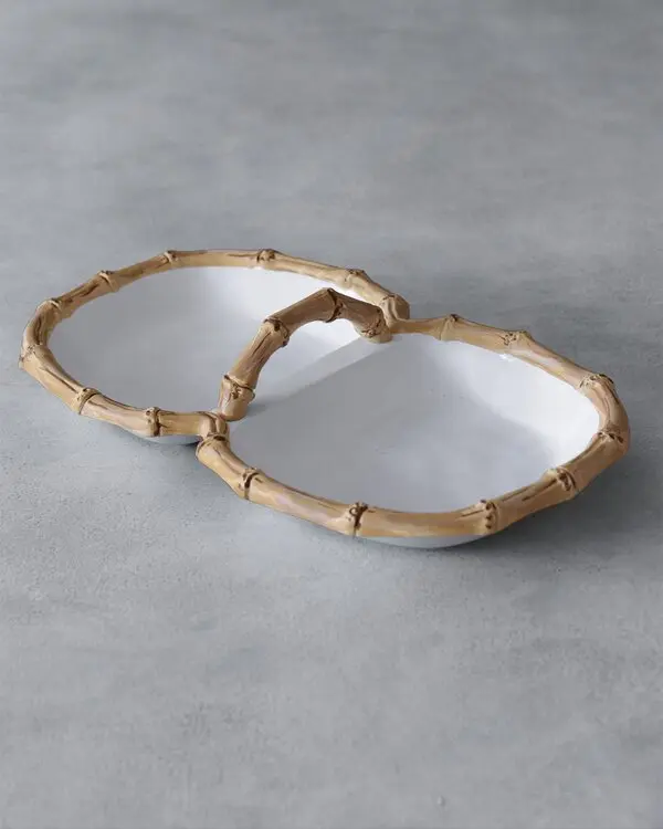 BEATRIZ BALL Vida Bamboo Double Dip Bowl