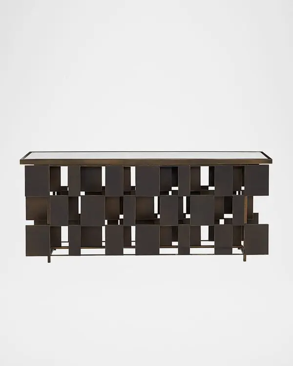 GLOBAL VIEWS Layered Iron Console Table