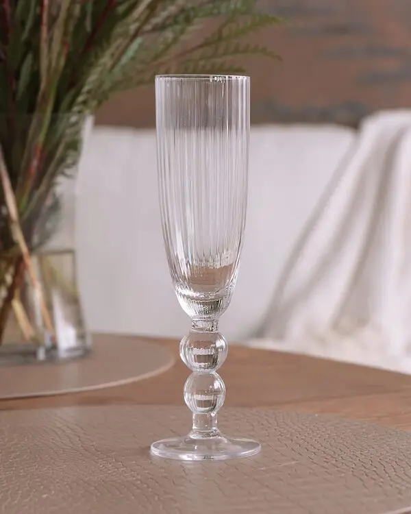 BEATRIZ BALL Glass Venice Champagne Flutes, Set Of 4