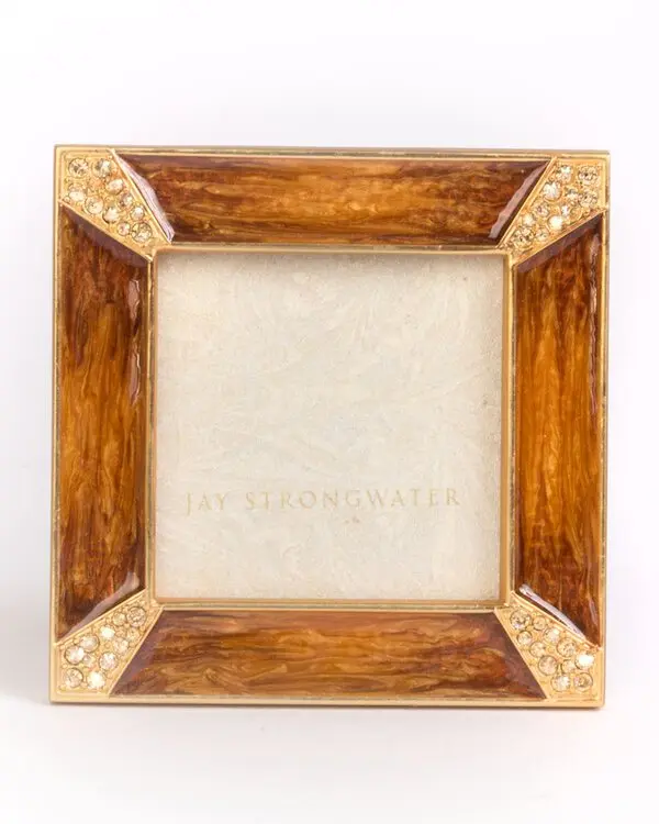 JAY STRONGWATER Pave Corner Frame, 2 - Medium Brown