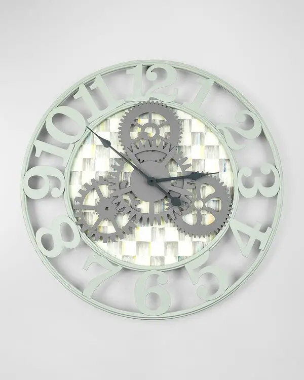 MACKENZIE-CHILDS Sterling Check Farmhouse Clock