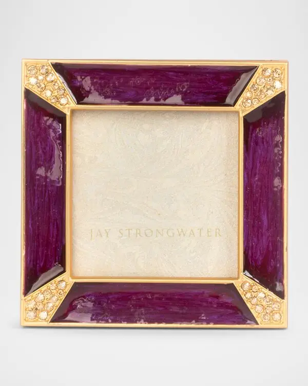 JAY STRONGWATER Pave Corner Frame, 2 - Plum