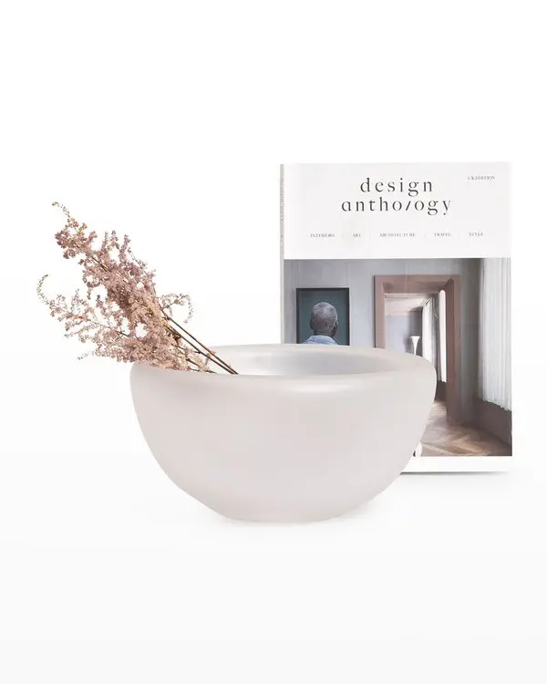 KOSTA BODA Beans Frosted Crystal Decorative Bowl