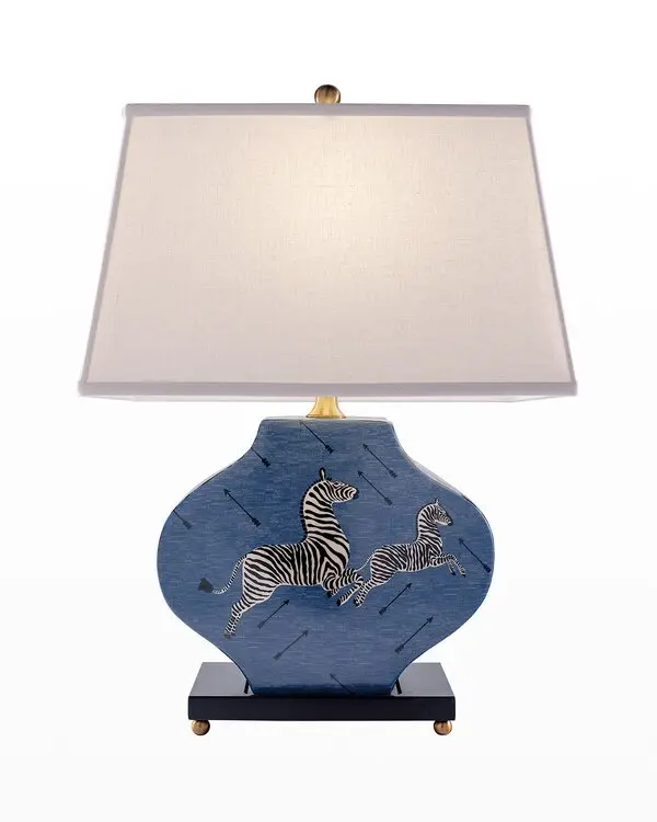 PORT 68 Zebra Blue Lamp - Blue/white