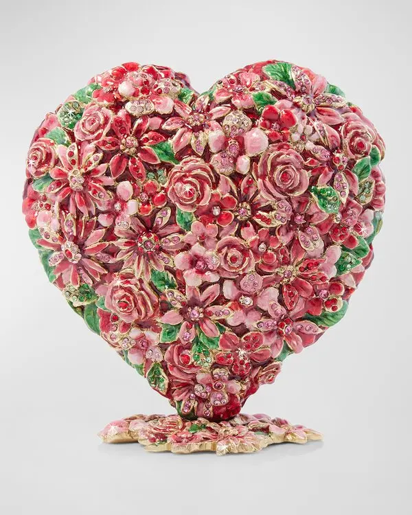 JAY STRONGWATER Floral Heart Objet
