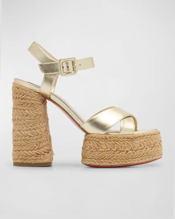 CHRISTIAN LOUBOUTIN Platform Espadrille Sandals