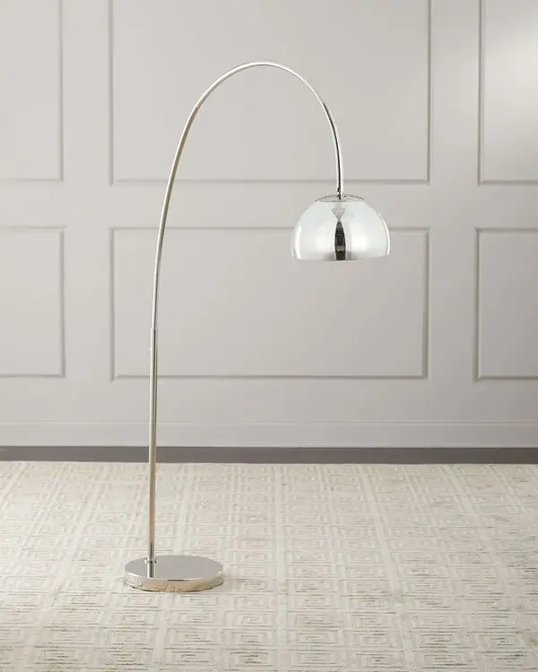 Neiman Marcus Arched Floor Lamp - Db Nickel