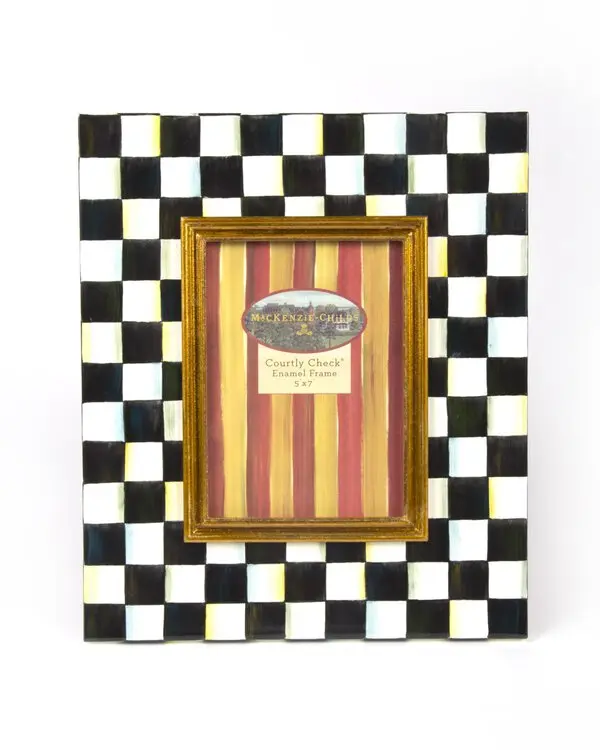 MACKENZIE-CHILDS Courtly Check Enamel Frame