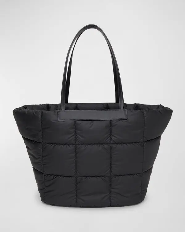 VEECOLLECTIVE Porter Max Quilted Tote Bag - Matt Black