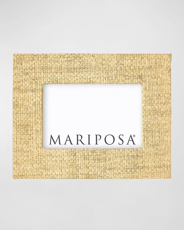 MARIPOSA Faux-grasscloth Photo Frame, 4" X 6 - Sand | Editorialist