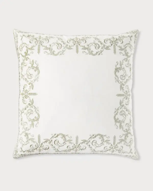 CALLISTO HOME Carducci Scroll Border Euro Sham, 26"sq