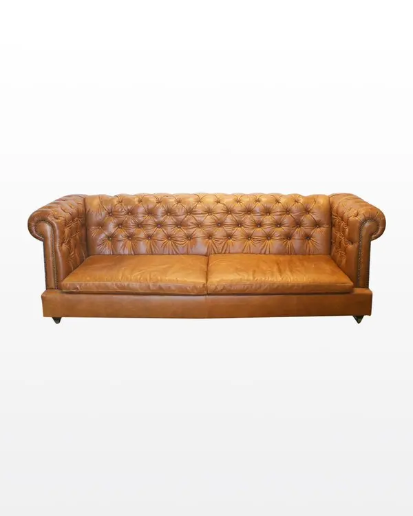 PENINSULA HOME COLLECTION Alani Tufted Leather Sofa, 108