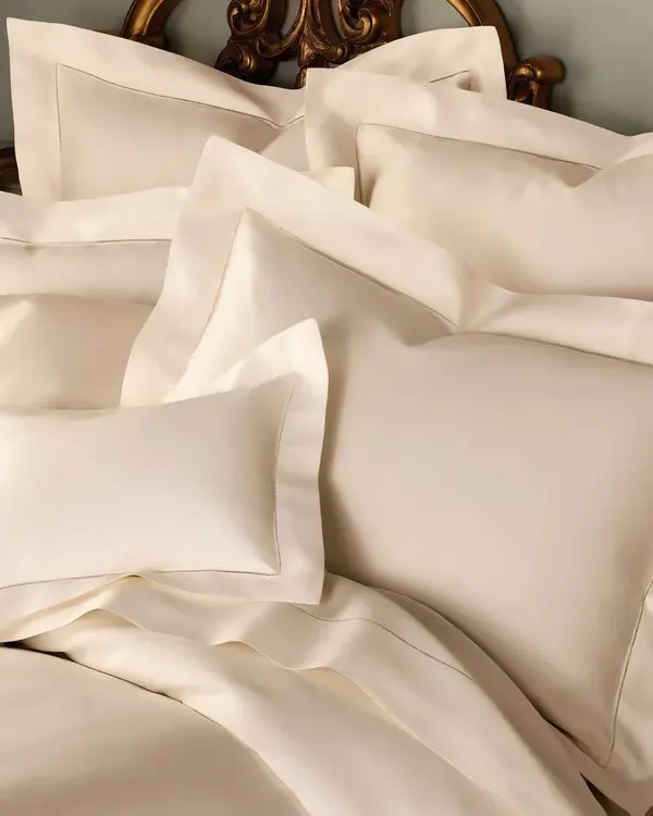 SFERRA Milos King Solid Sateen Sham - Ivory