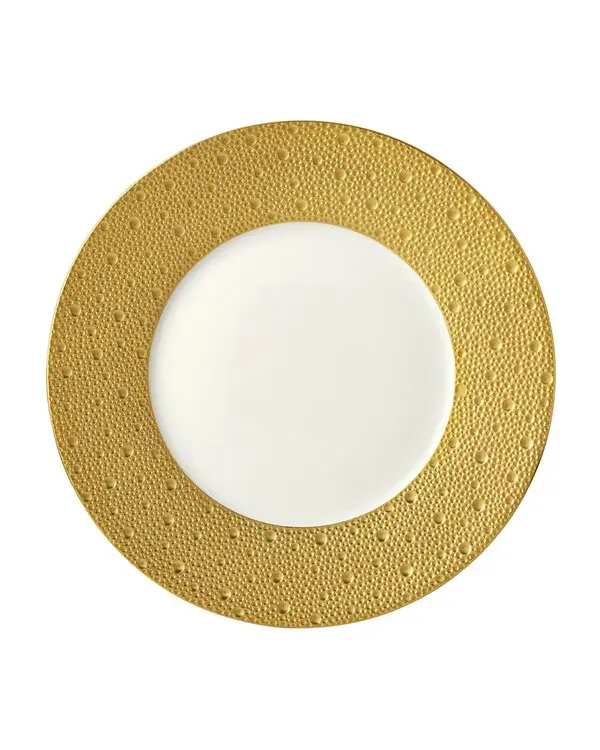 Bernardaud Ecume Gold Dinner Plate - White/gold