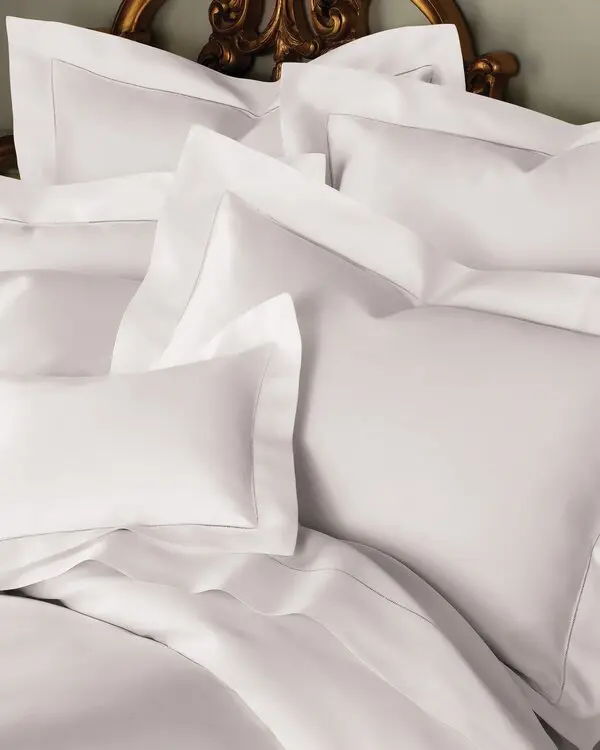 SFERRA Milos Boudoir Solid Sateen Sham - White