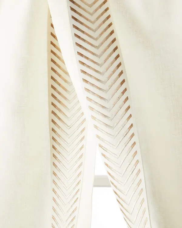HOME SILKS Two Rio Golden Curtains, 96"l