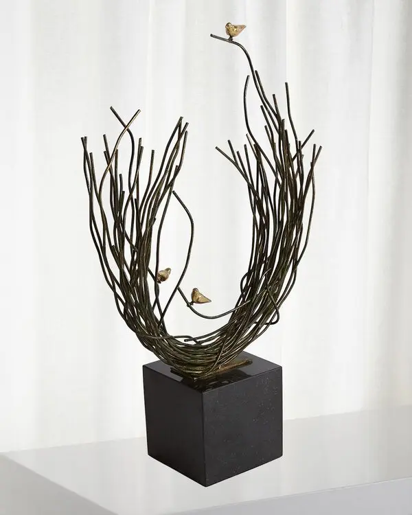 GLOBAL VIEWS Large Birds Nest Sculpture
