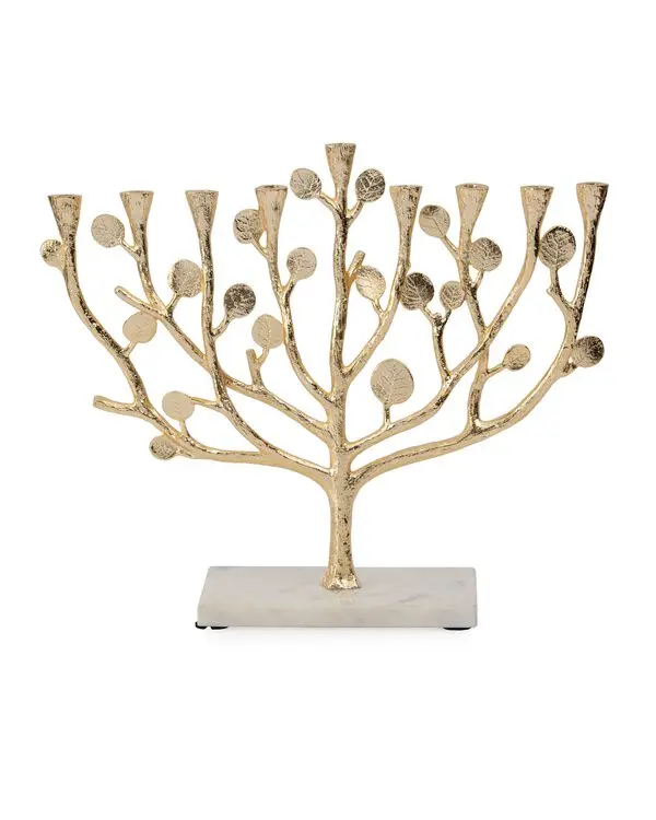 Michael Aram Botanical Leaf Gold Menorah - One-color