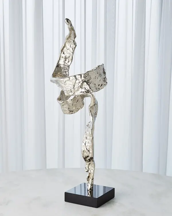 GLOBAL VIEWS Twist Sculpture - Silver
