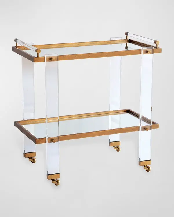 PORT 68 Tuscany Brass Bar Cart