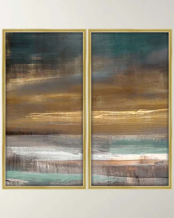 PRESTIGE ARTS Golden Hour Dyptic Giclee On Canvas