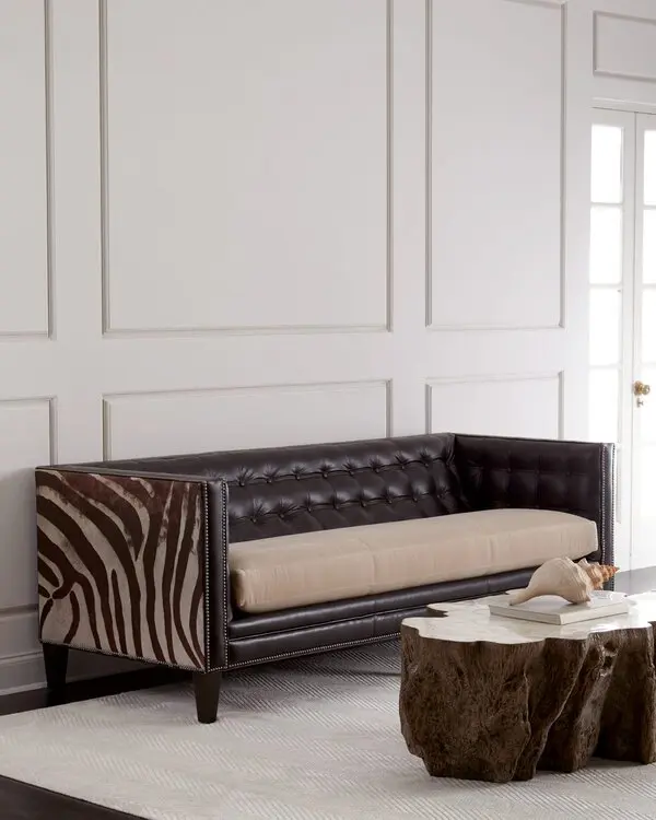 MASSOUD Geronimo Leather Sofa 90