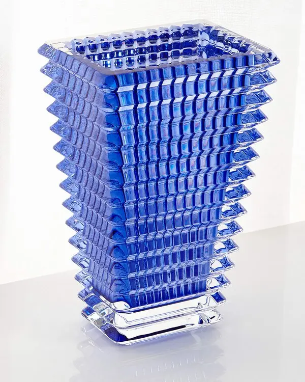 THE MARTHA, BY BACCARAT Eye Small Rectangular Vase - Blue