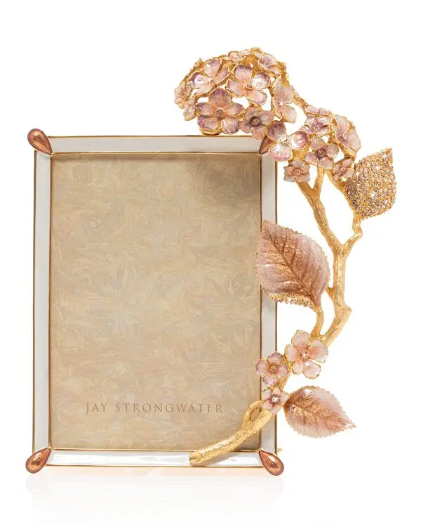 JAY STRONGWATER Boudoir Hydrangea Frame, 5" X 7 - Rose/wht