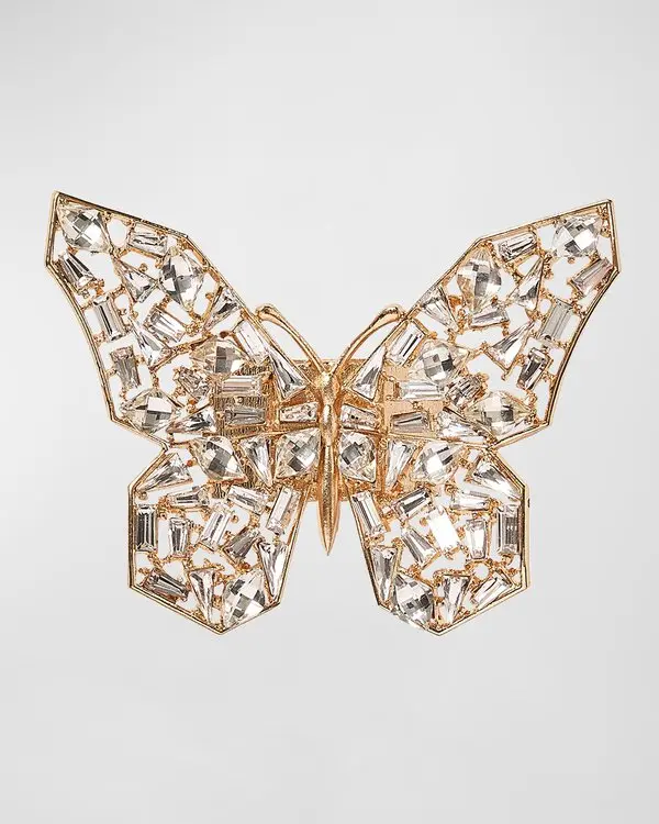 KIM SEYBERT Papillon Napkin Rings, Set Of 4 - Gold/crystal