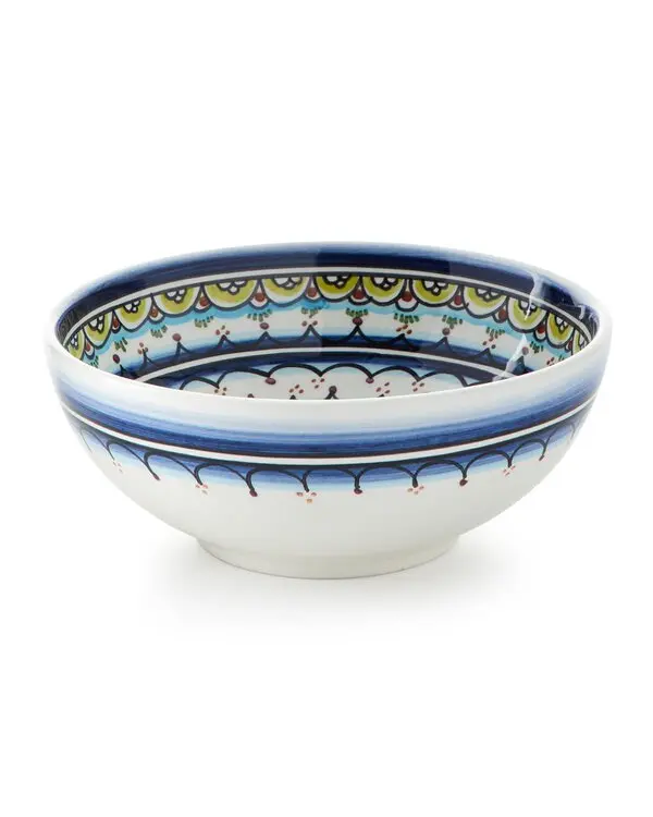 Neiman Marcus Pavoes Blue Green Cereal Bowls, Set Of 4 - One-color