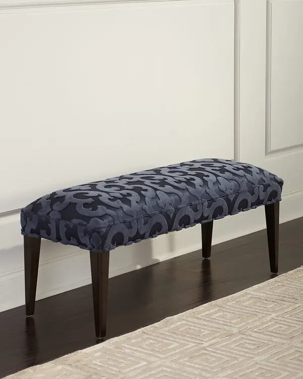 HAUTE HOUSE Alix Bench, 42 - Navy