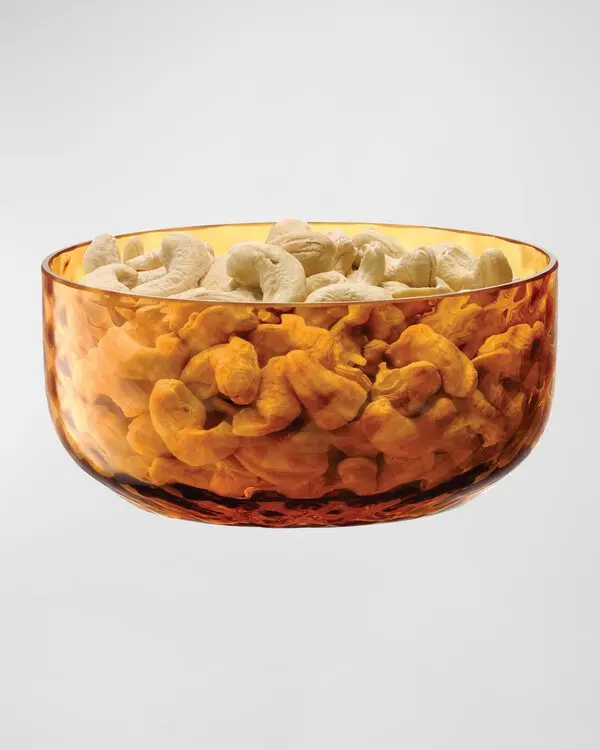 LSA Dapple Textured Bowl - Amber