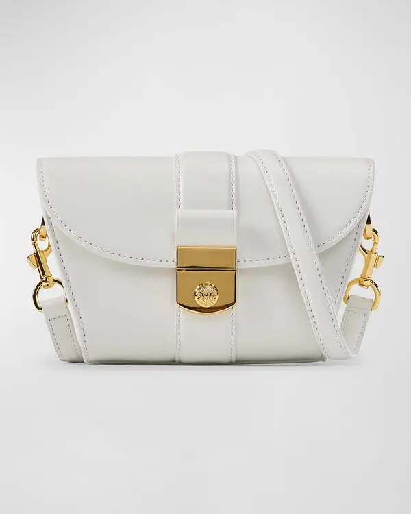 Veronica Beard The Crest Small Lock Crossbody Bag - Off White