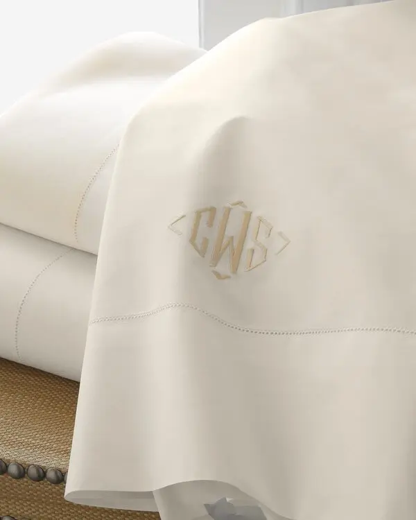 MATOUK Positano Hemstitch Pillowcases - Ivory