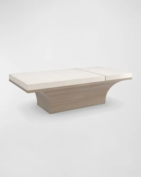 CARACOLE Full Break Cocktail Table - Ivory, Tan