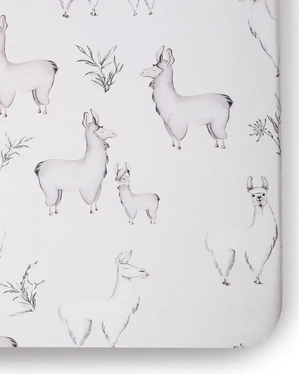 OILO STUDIO Llama Jersey Crib Sheet