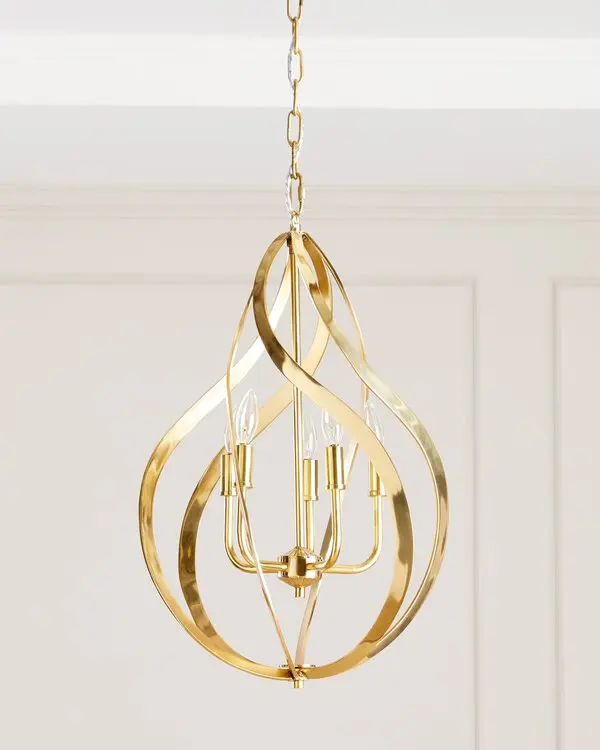 JOHN-RICHARD COLLECTION Ribbons Of Brass Swirls Chandelier