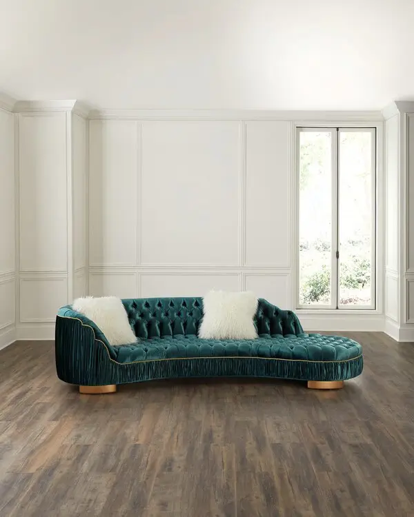 HAUTE HOUSE Ava 118" Chaise-style Sofa