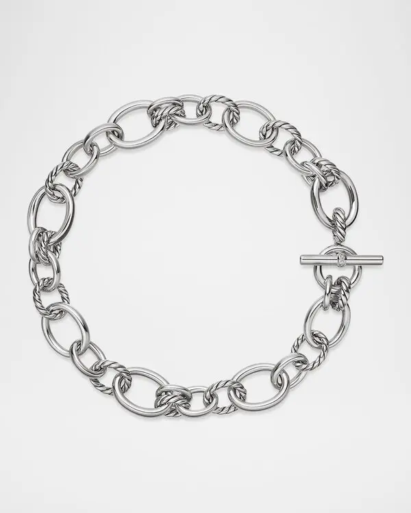 David Yurman Dy Mercer Necklace With Diamonds - Silver