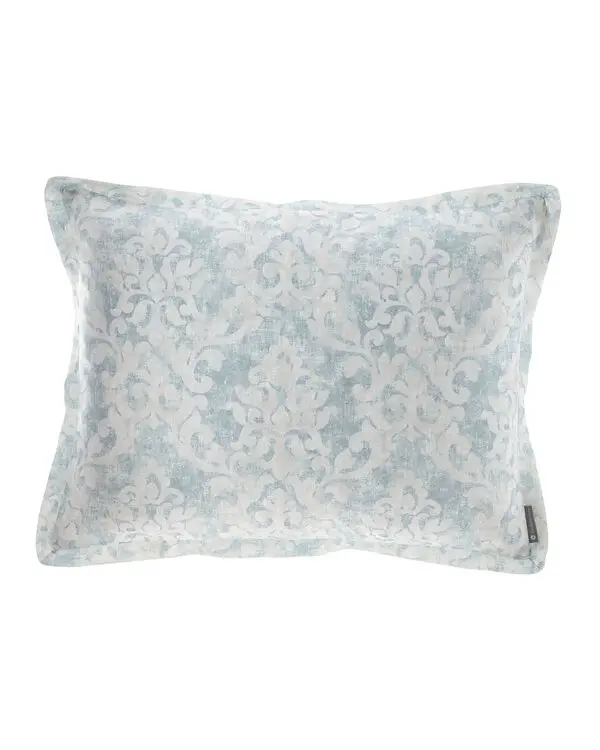 LILI ALESSANDRA Milan King Pillow Spa Faded Damask Venetian Linen 20 X 36