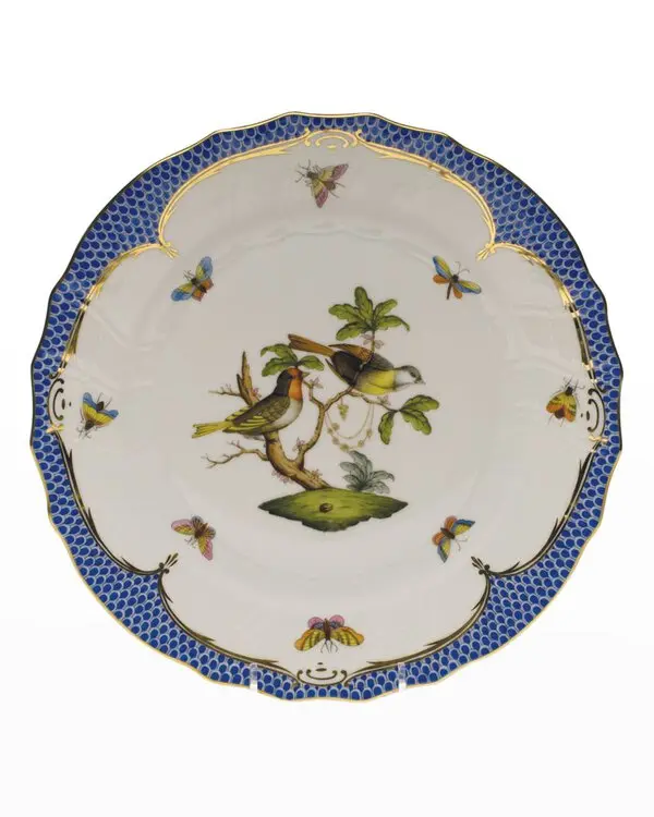 HEREND Rothschild Blue Motif 11 Dinner Plate - One-color
