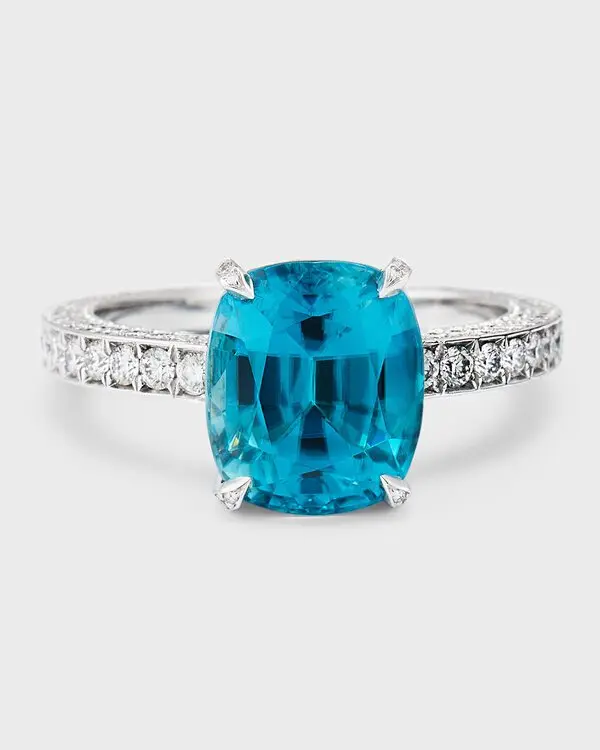 Chopard High Jewelry 18k Zircon Solitaire Ring - White Gold