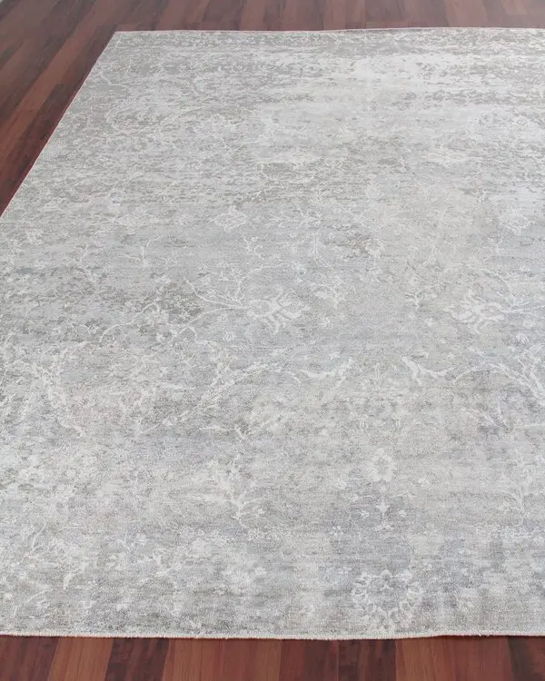 EXQUISITE RUGS Muncy Hand-knotted Rug, 9' X 12 - Ivory/silver/gray