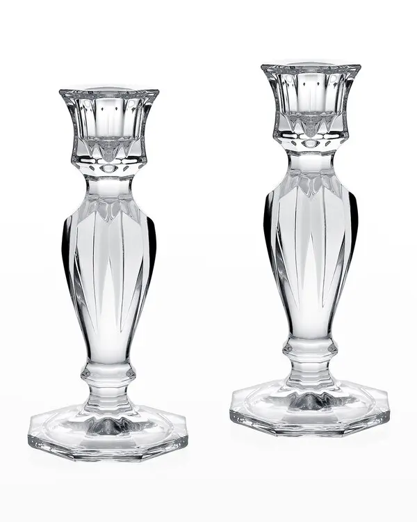 WILLIAM YEOWARD CRYSTAL Mimi Candlestick Holders, Set Of 2 - Clear