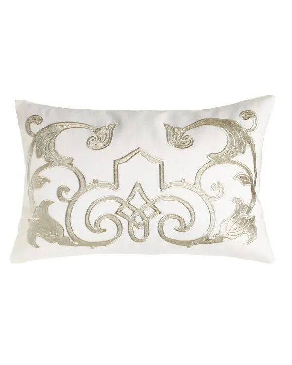 LILI ALESSANDRA Mozart Small Rectangle Pillow - Ice Silver
