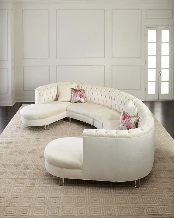 HAUTE HOUSE Pouf Double Chaise Sectional