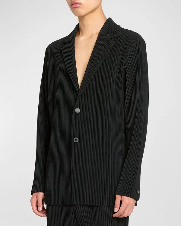 Issey Miyake Pleated Sports Jacket - Black