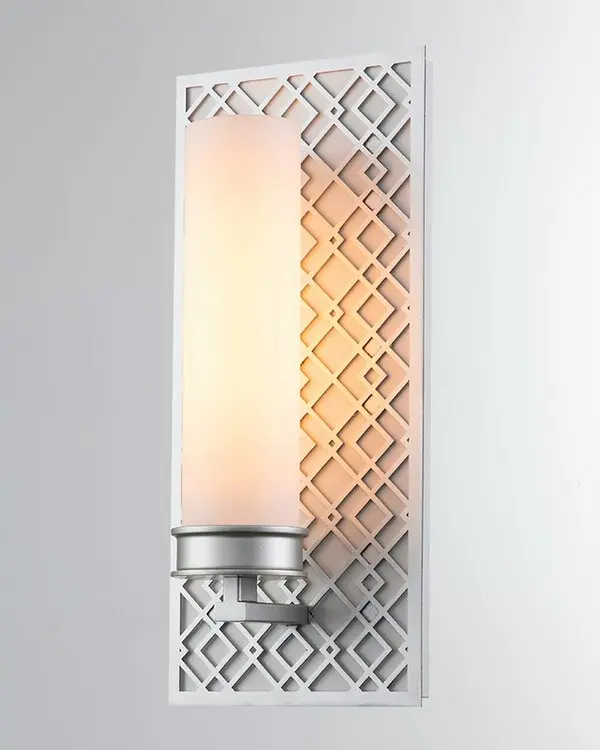 LUCAS + MCKEARN Ziggy 1-light Bath Bar Sconce In Lacquered Silver